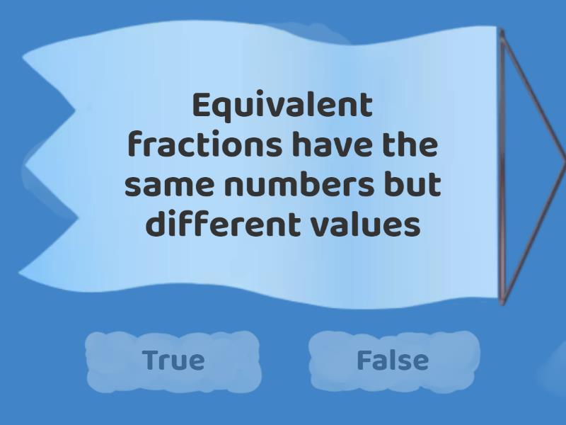 fractions quiz - True or false