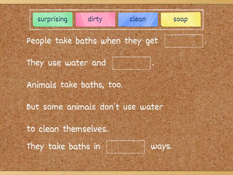 Bath Time! - Complete the sentence