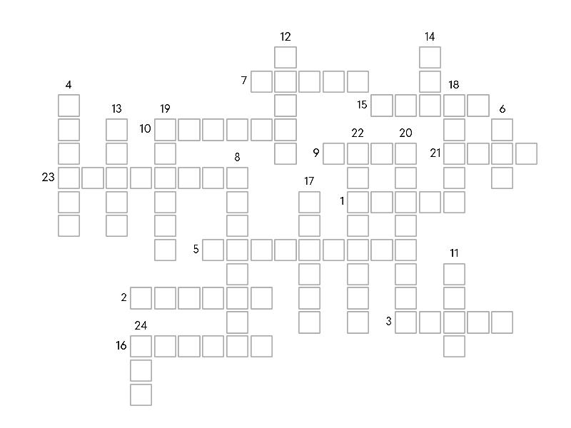 Spotlight 5 Unit 7b - Crossword