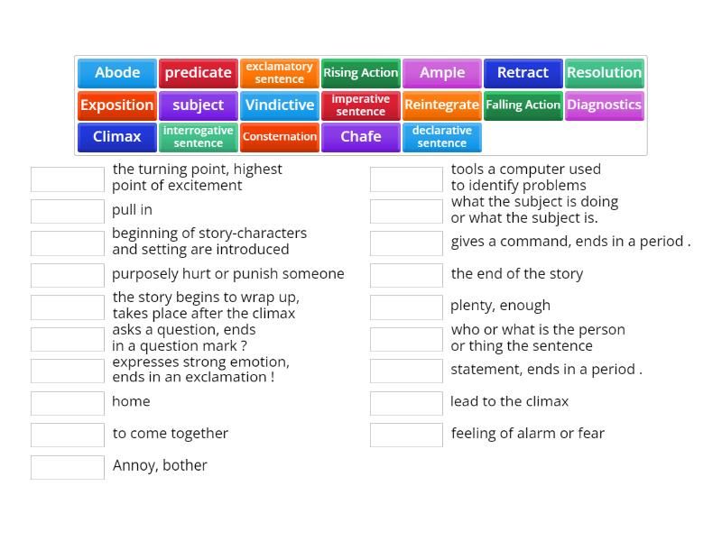 The Brave Little Toaster Vocabulary, Plot Elements, Sentences - المطابقة