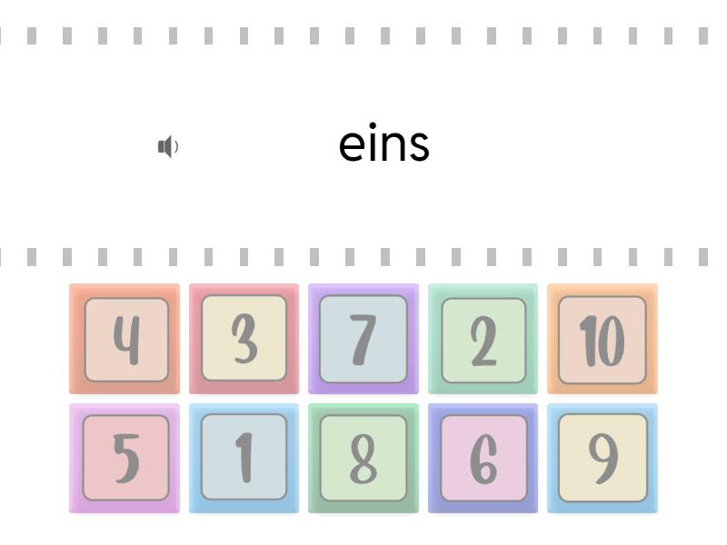 Das sind die Zahlen 1-10 - Find the match