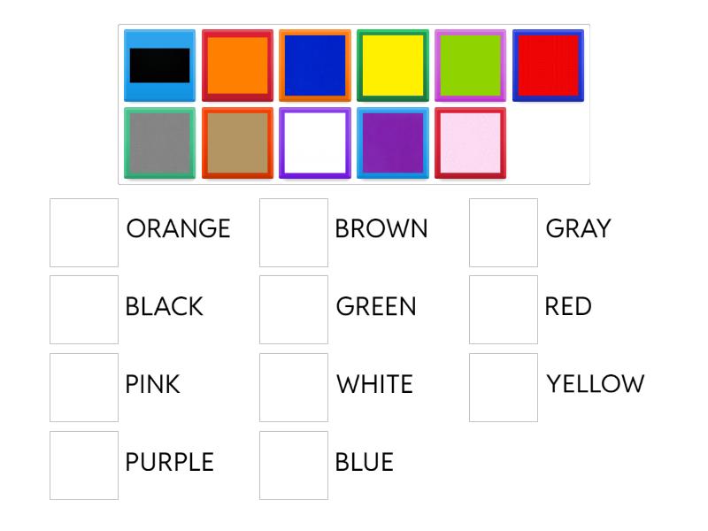 COLOURS: - Match up