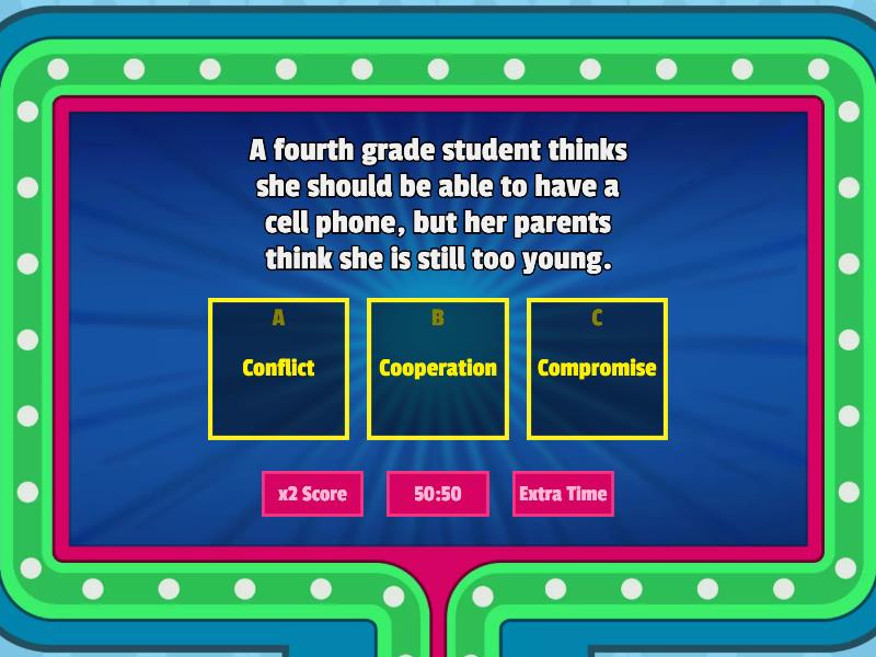 Conflict, Cooperation, or Compromise? - Gameshow quiz