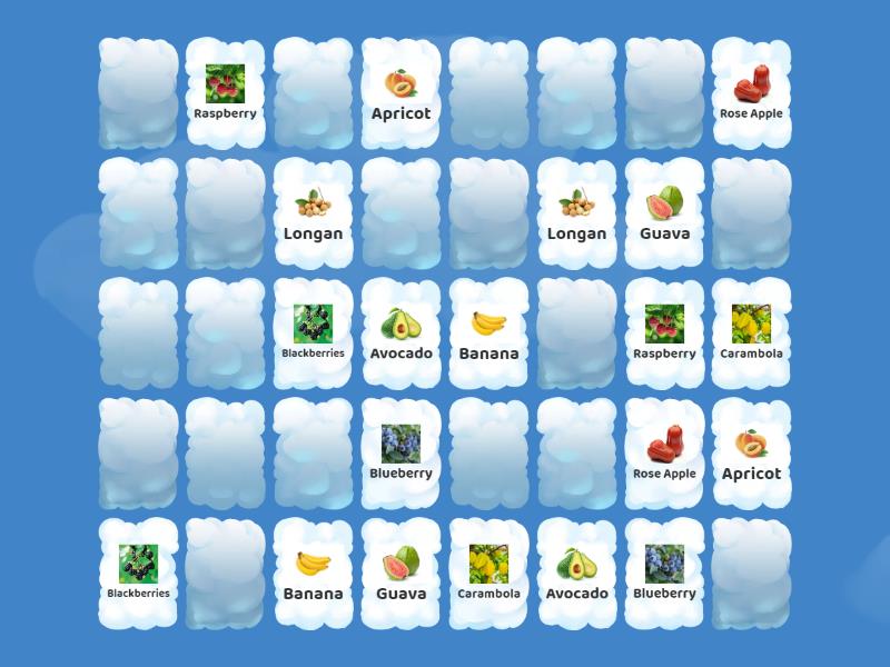 Fruits Memory Game by Ms.Magie - Matching pairs