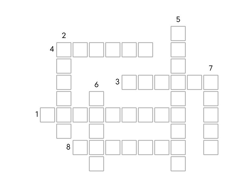 La comida - Crossword