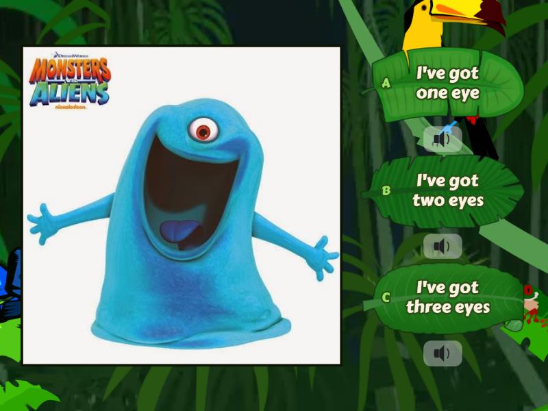 Monsters (body parts + have got) - Quiz