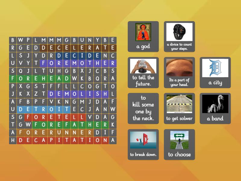 Thomas word search. - Wordsearch