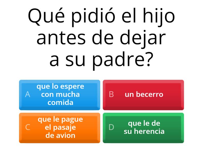 El hijo pródigo - Quiz