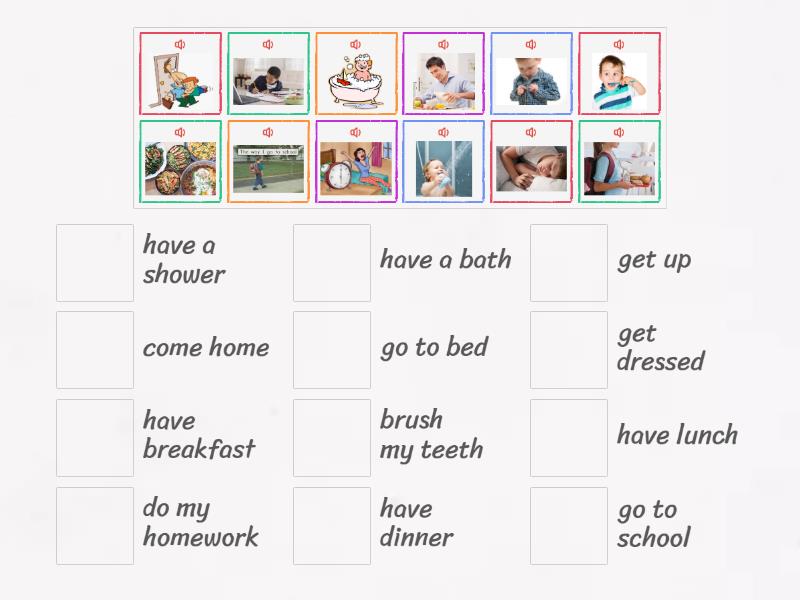 Daily Routine - Match up