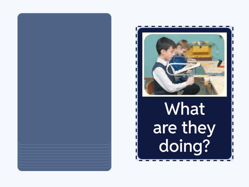 Present Continuous: - Speaking cards