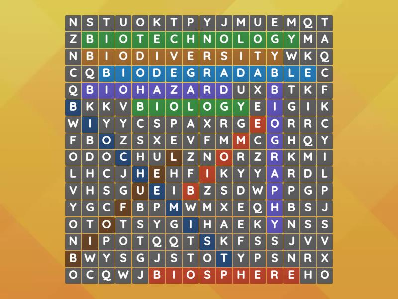 Bio Word Search - Wordsearch