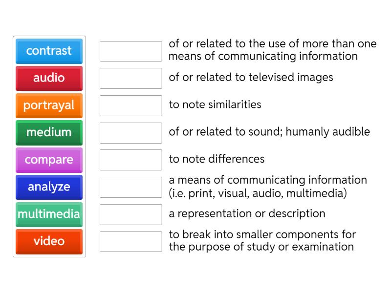 RI7.7 PBO Vocabulary - Match up