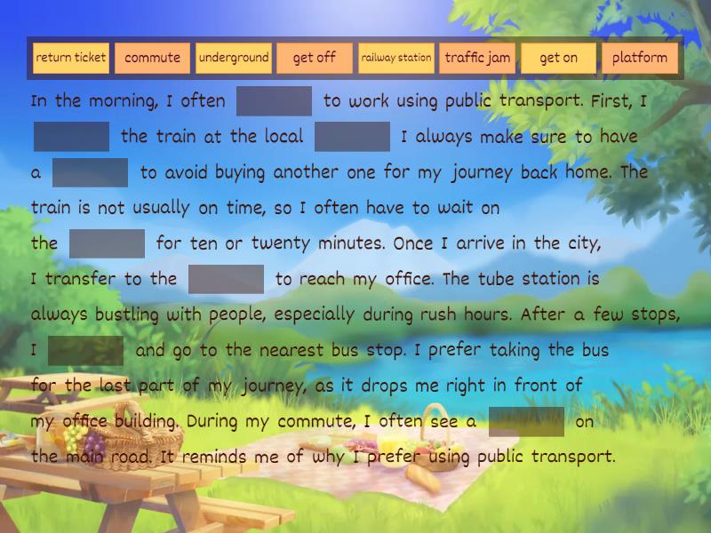 Transportation - Complete the sentence