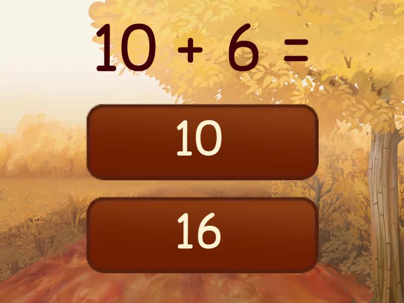 Addition 11 - 20 (+ 6) - - Quiz