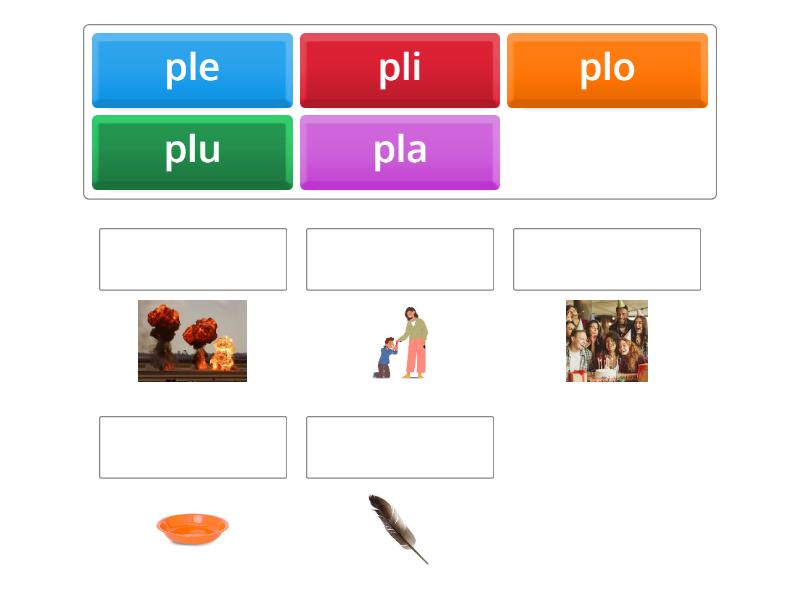 pla ple pli plo plu - Match up