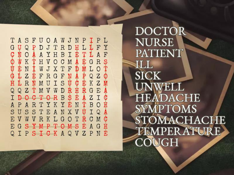 ESOL Visiting the Doctors Word Search - Wordsearch