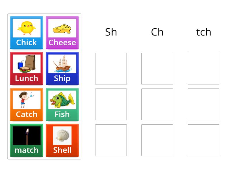Oxford phonics world 4 ch sh tch - Group sort