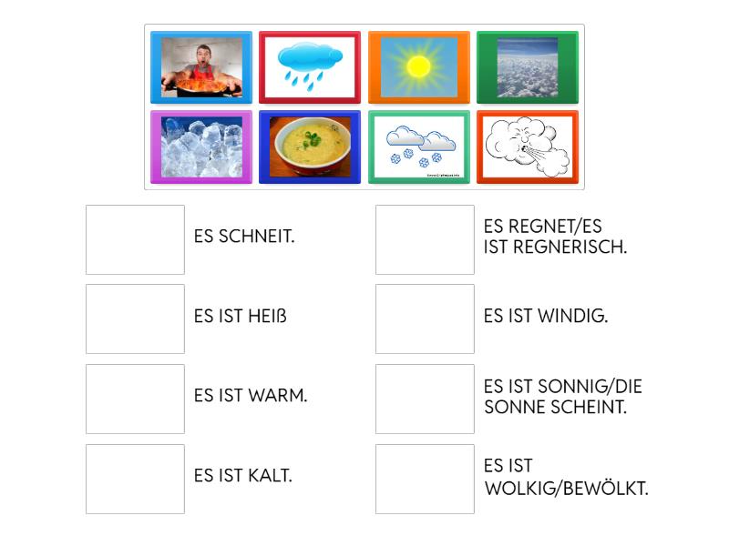 WIE IST DAS WETTER HEUTE? - Match up