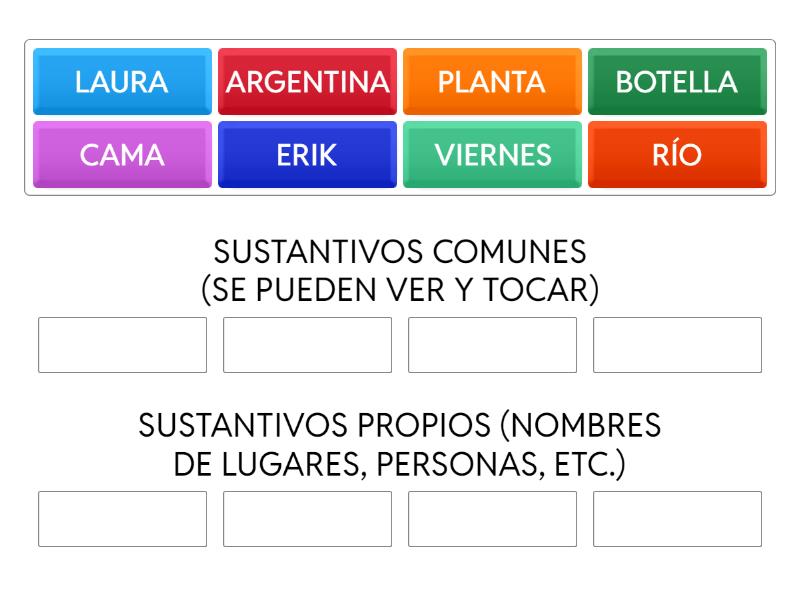 SUSTANTIVOS - Group sort