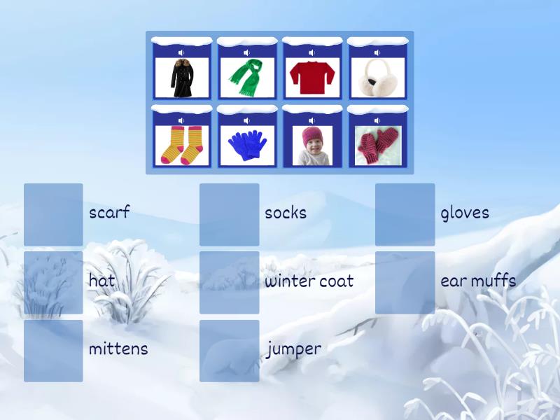 winter clothes - Match up