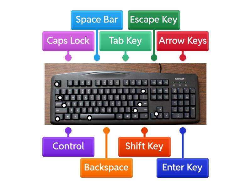 Parts of a Keyboard - Labelled diagram