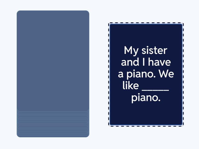 Possessive Adjectives () - Speaking cards