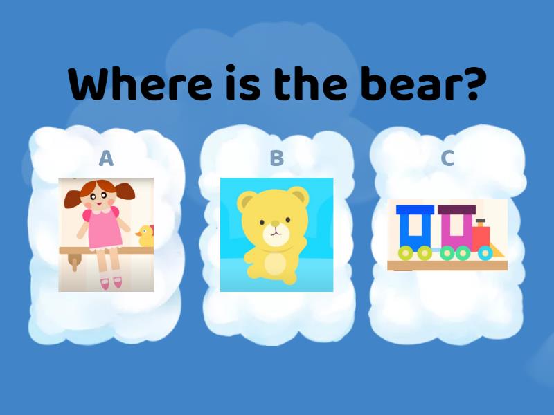 Toys Pre-KG (ball, doll, plane, train, teddy bear) - Quiz