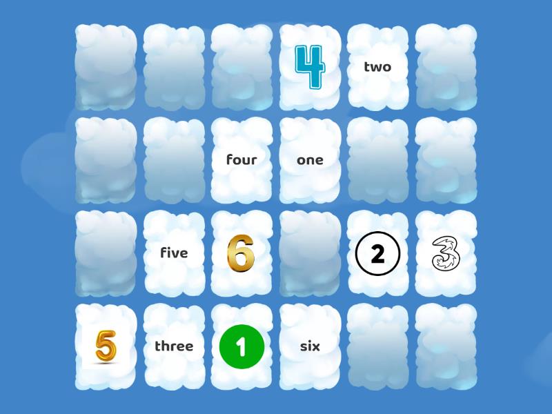 Spotlight 2. Numbers. - Matching pairs