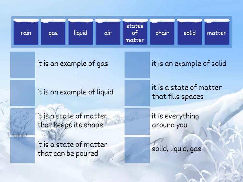 States of matter - Match up