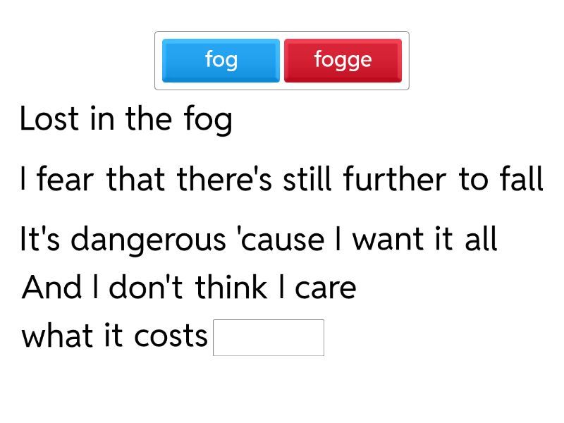 [Song] - Let the World burn - Chris Grey - Complete the sentence