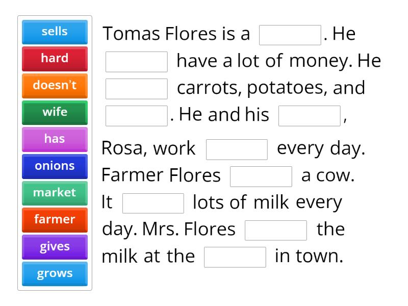 ODS1 The Farmer and the Hat - 完成句子