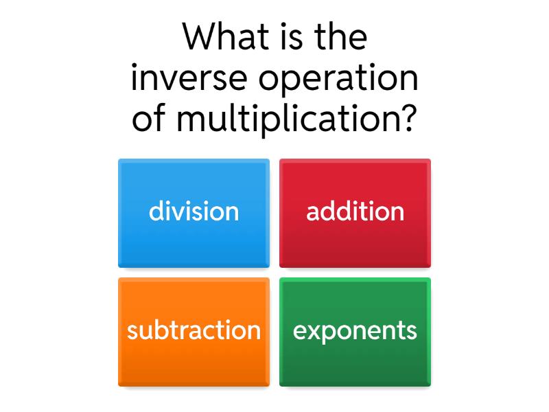 Inverse Operations - Quiz