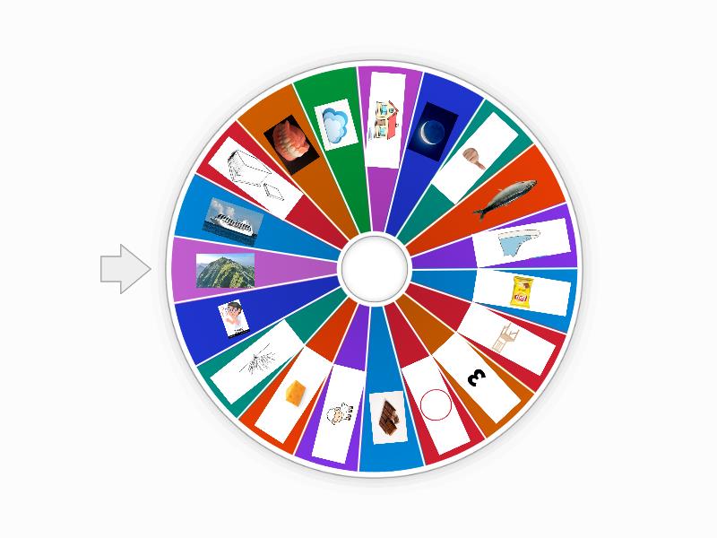 Digraph picture Word wheel - Spin the wheel
