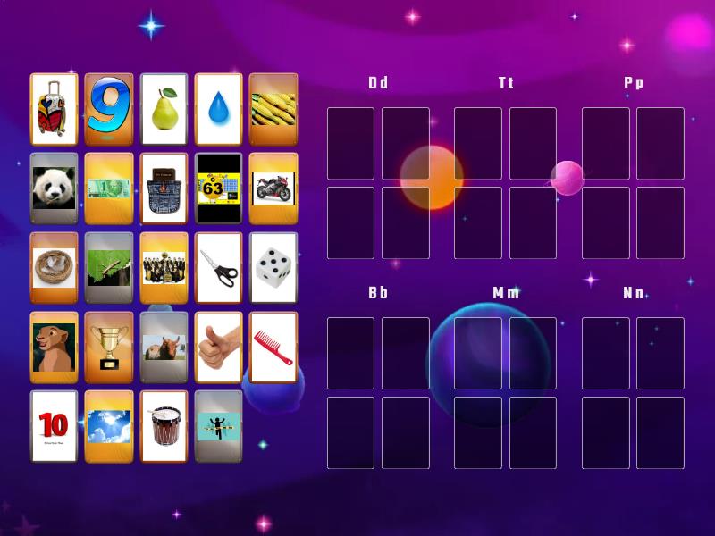 Consciência Fonológica (P/B/D/T/M/N) - Ordenar por grupo