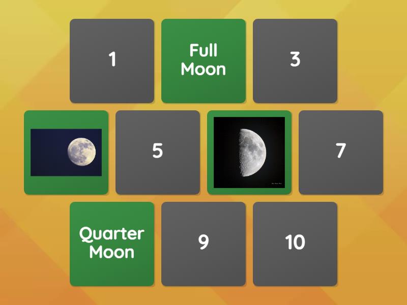 Moon Phases - Matching pairs