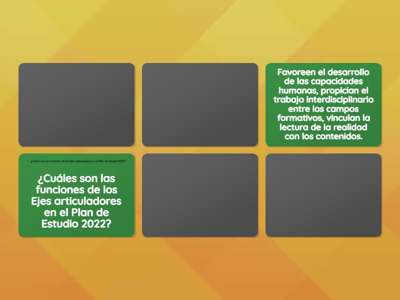 El papel de los ejes articuladores - Matching pairs