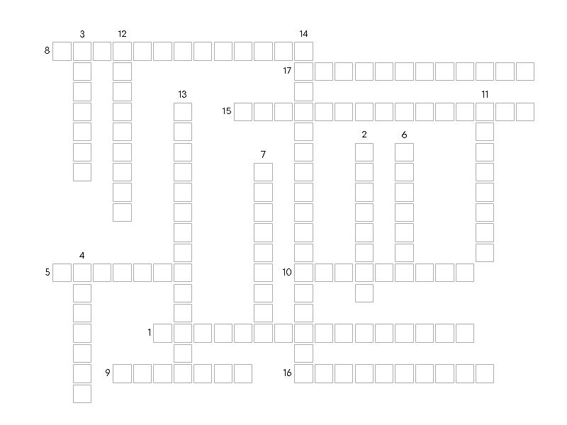 Tema 1 introducción_en la ciudad - Crossword