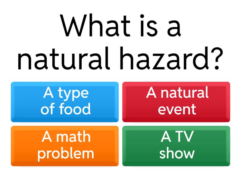 Grade 3 Science: Natural Hazards - Quiz