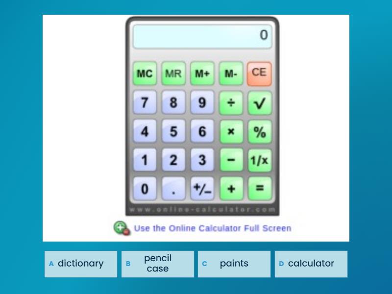Go Getter 2. U1.1 School items - Quiz