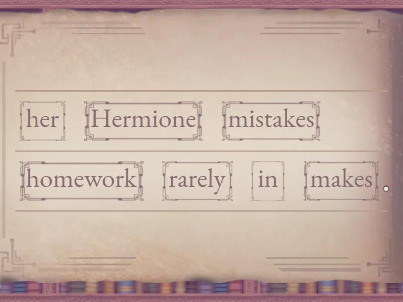 Harry Potter / Adverbs of frequency - Unjumble
