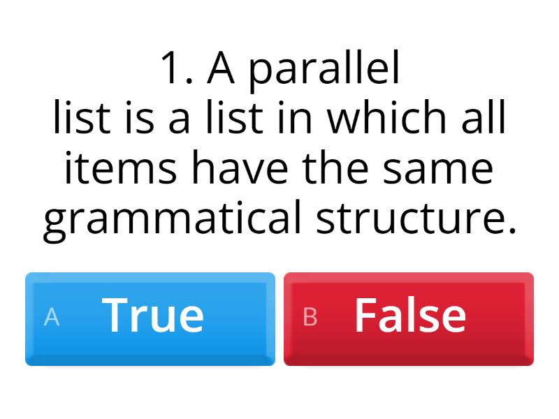 Parallelism general - practice multiple choice - Quiz