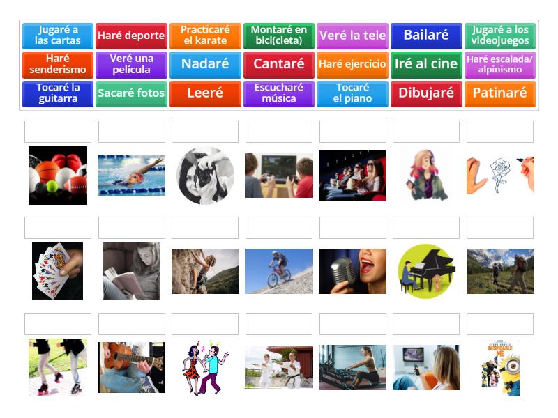 ¿Qué harás el fin de semana que viene? 2 - Une las parejas