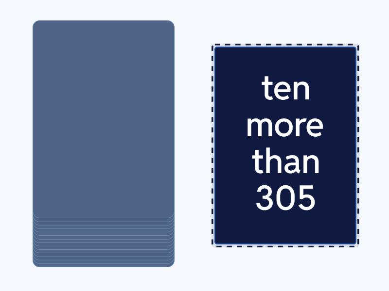 Ten More / Ten Less up to 1000 - Speaking cards