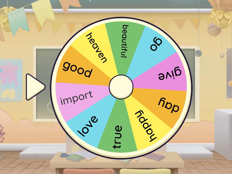 Opposite words - Spin the wheel