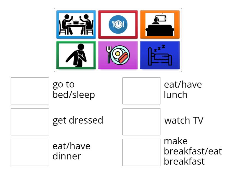 Daily routines - Match up