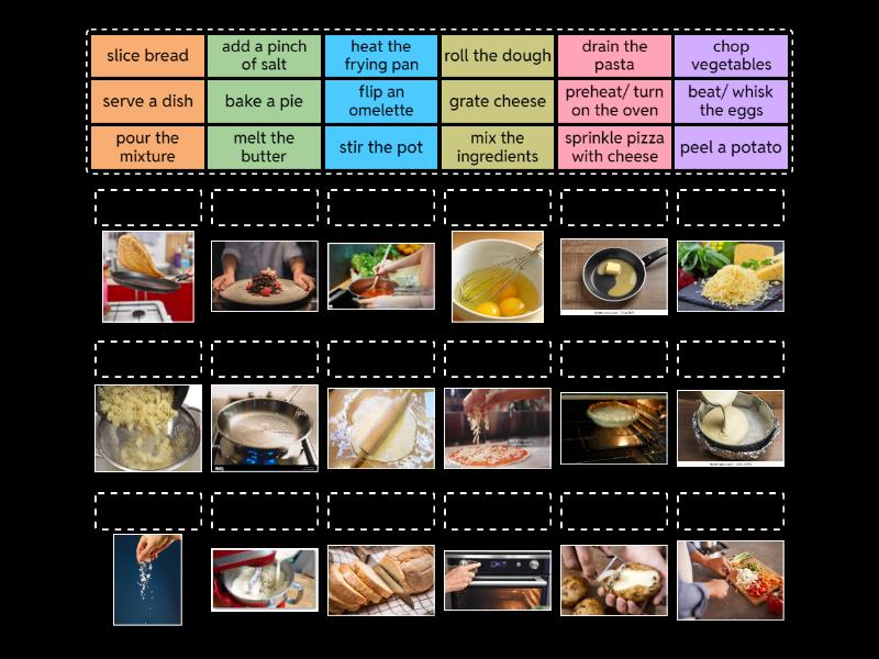 RECIPES- IMPERATIVE VERBS - Match up