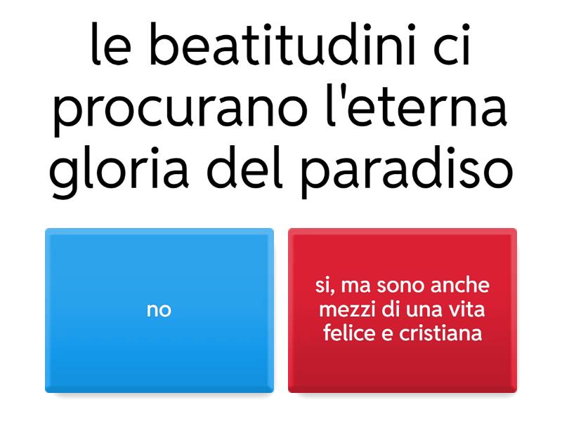 le beatitudini - Quiz