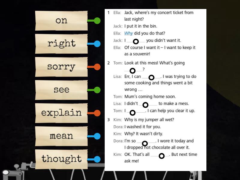 Apologizing dialogue - Labelled diagram