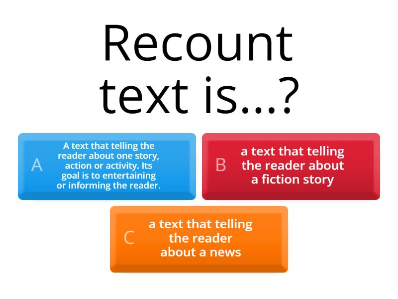Recount Text - Quiz