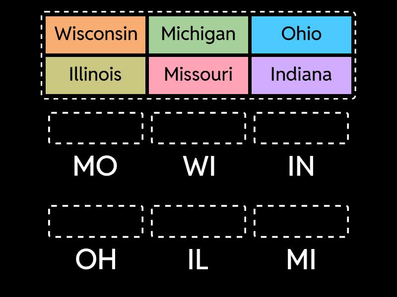 Midwest Region Abbreviations pt. 1 - Match up